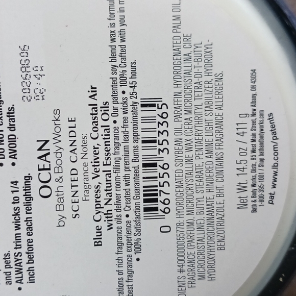 Bath & Body Works | Accents | Bath Body Works Ocean Candle | Poshmark